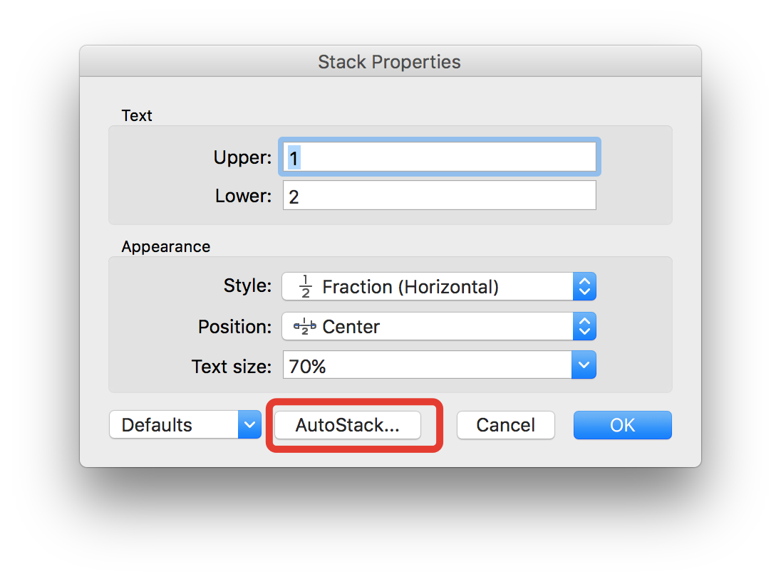 Unstacked Fraction - Autodesk Community