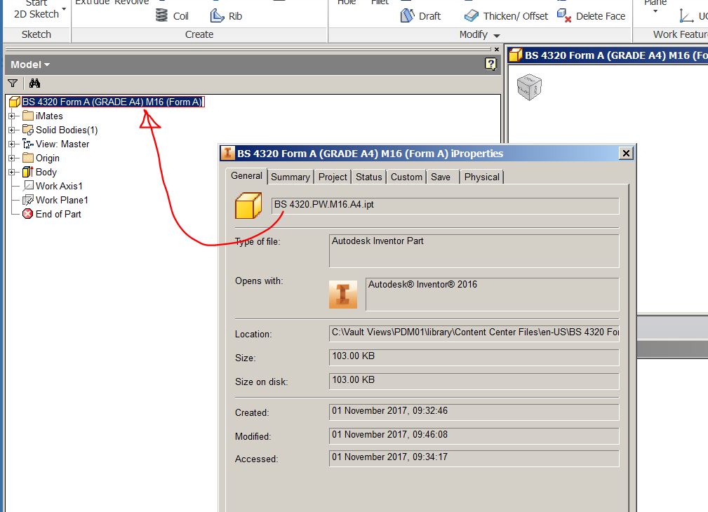 Solved: Browser Name Part Number are not the same - Autodesk Community