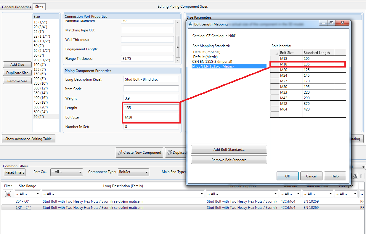 Stud Bolts - length - bolt mapping - Autodesk Community