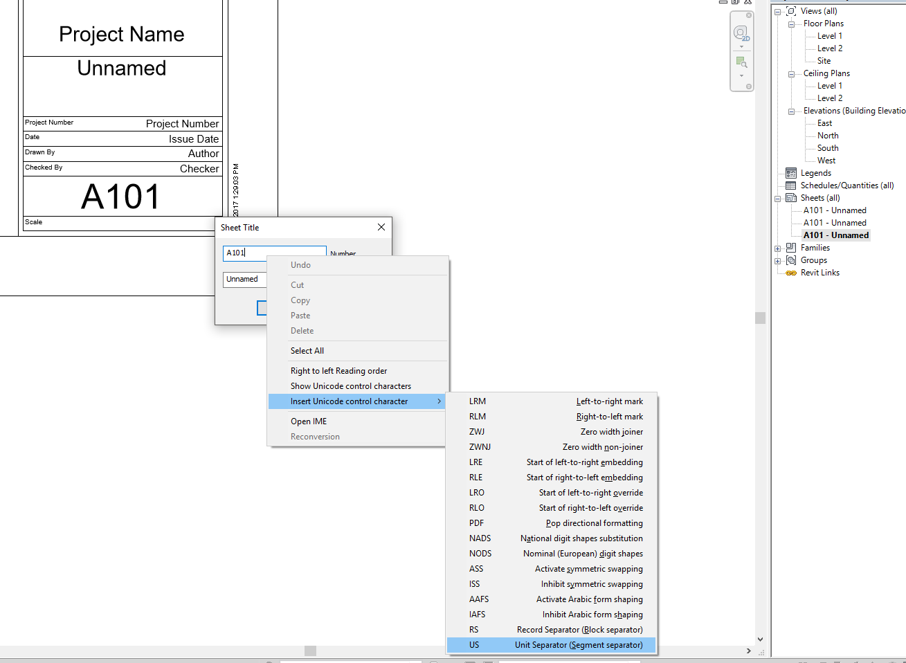 Solved: Creating a sheet list while using Unicodes - Autodesk Community