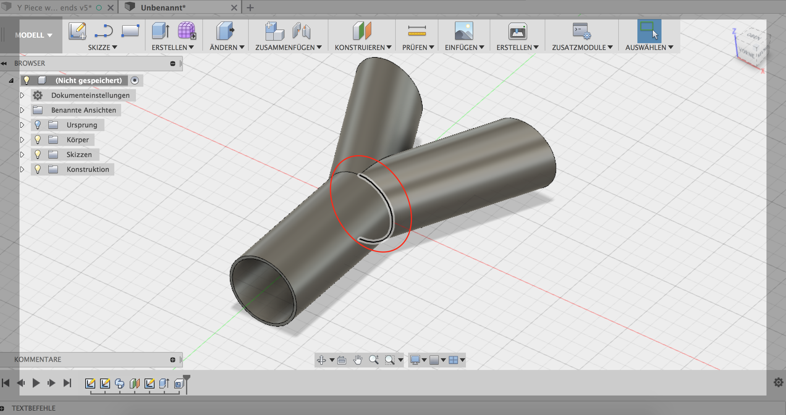 Creating a Y-Piece with tapered ends - Autodesk Community