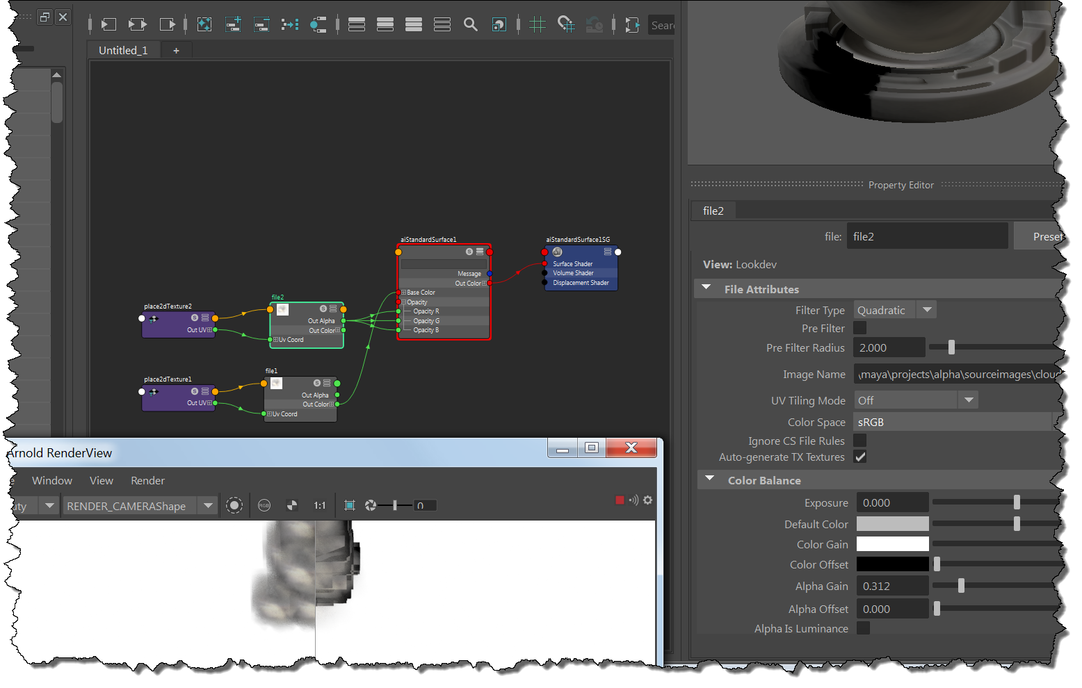 Solved: Alpha Gain parameter not working with Arnold - Autodesk Community