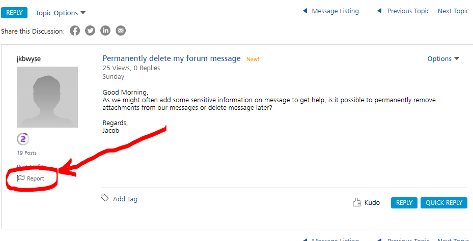 Permanently delete my forum message - Autodesk Community