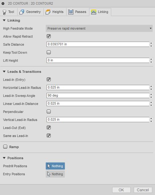2D contour leaving gouge mark at entry and exit - Autodesk Community