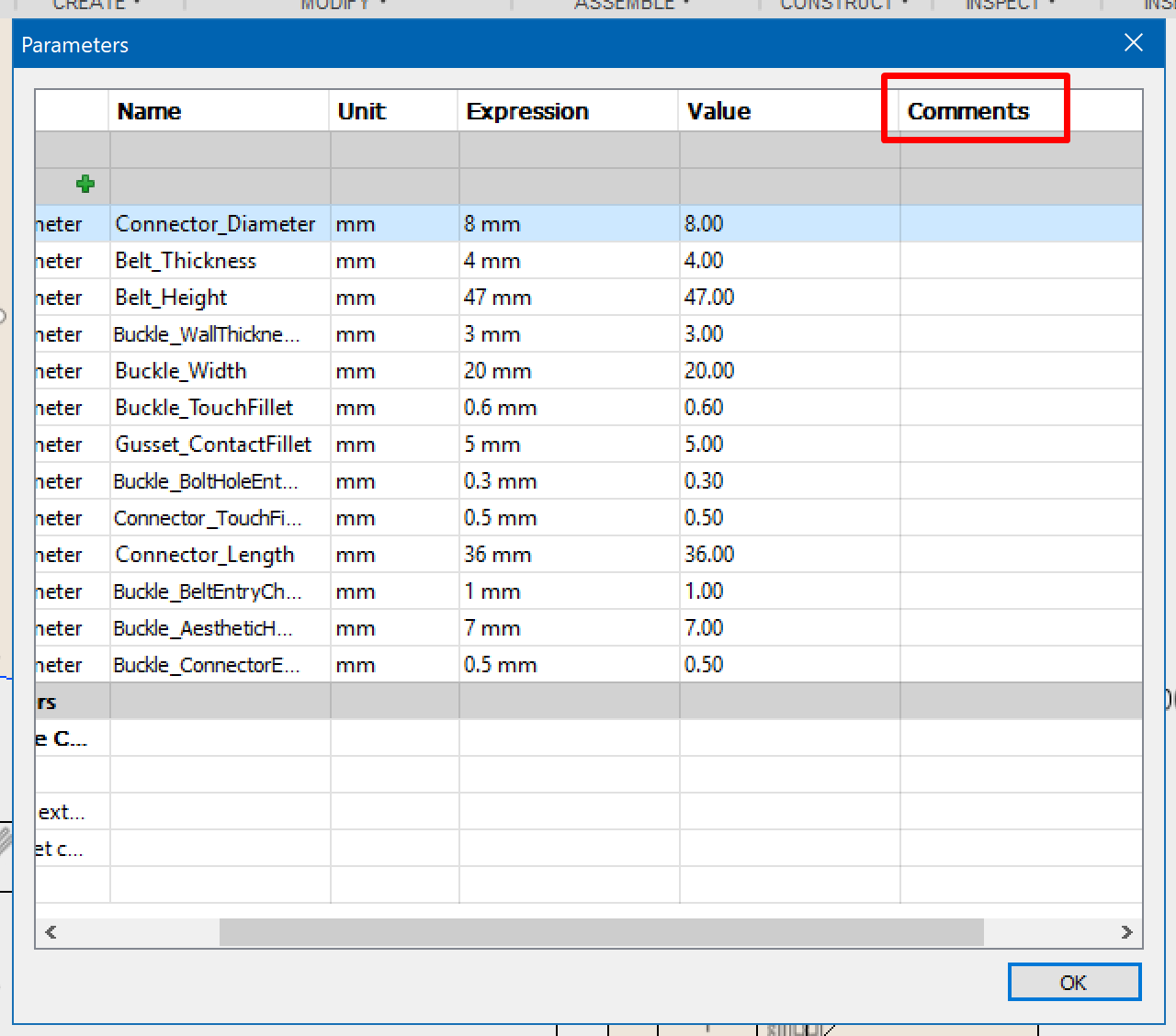 Display user-parameter comment in window and/or tooltip - Autodesk Community