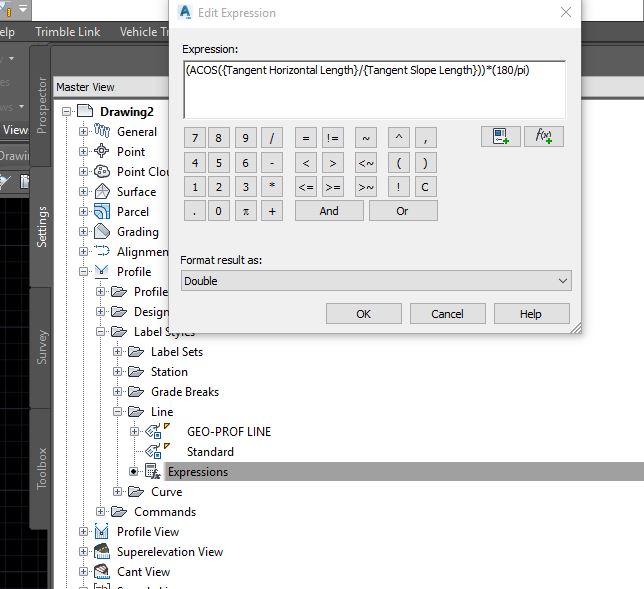 Solved: degree of a vertical alignment without curve on profile view ...