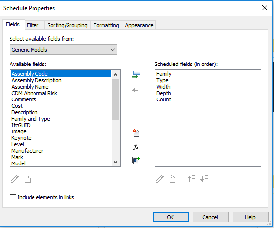 Filter Schedule By Family & Type - Autodesk Community