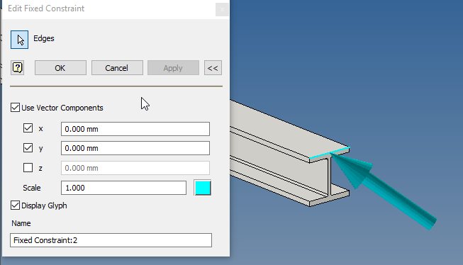 Solved: Simply supported beam - Inventor Stress Analysis - Constraints - Autodesk Community