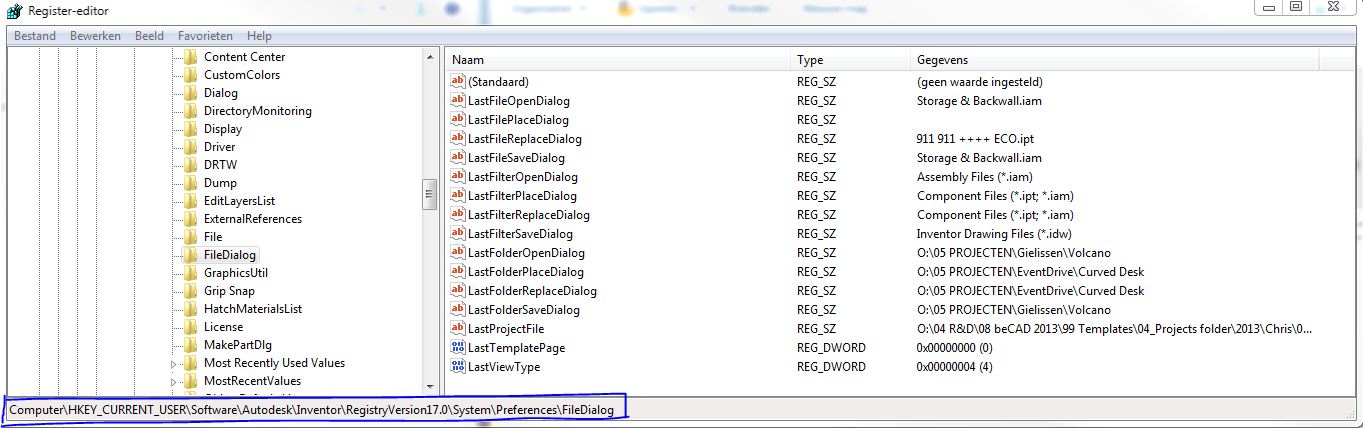 Solved: Edit registry to set save location automaticly - Autodesk Community