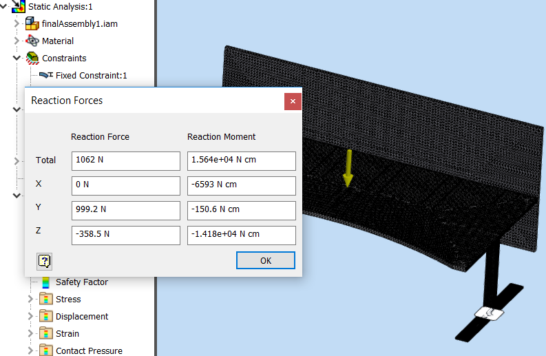 Solved: Reaction forces on the table - Autodesk Community