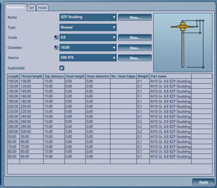 Creating BZP Studding - Autodesk Community