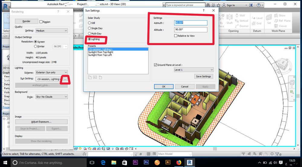 RevitCity.com | Getting rid of shadows in Revit rendering?