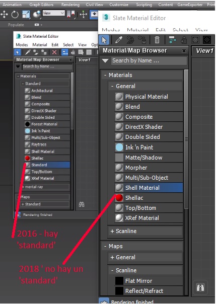 Standard material in 3dsmax 2018, where is it? - Autodesk Community