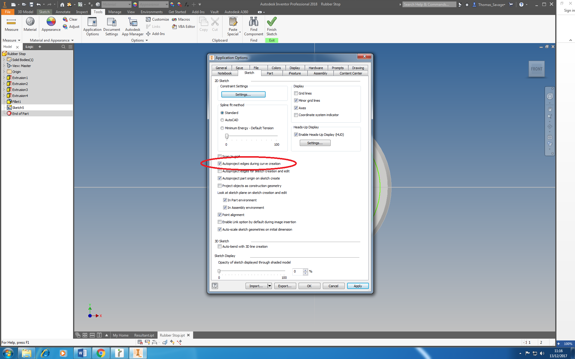 Solved: Auto Projecting Unwanted Edges - Autodesk Community