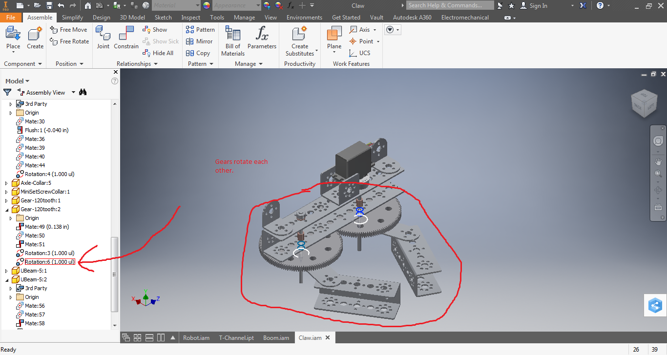 Subassembly's rotation motion constraints are ignored - Autodesk Community