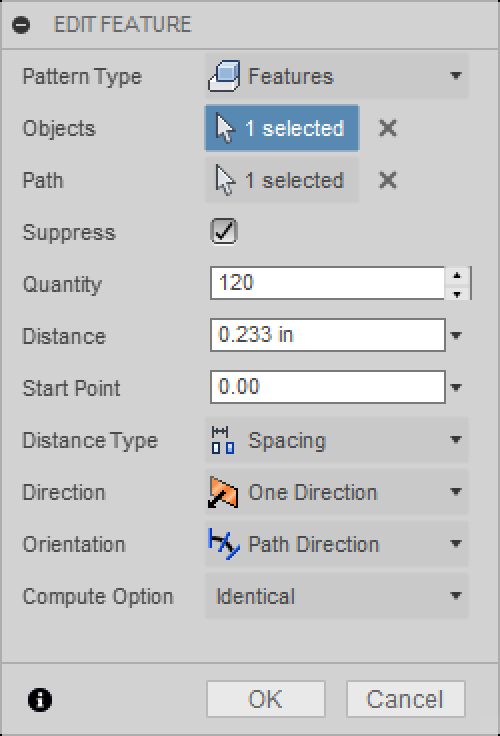 Solved: Pattern along path hangs on corners - Autodesk Community