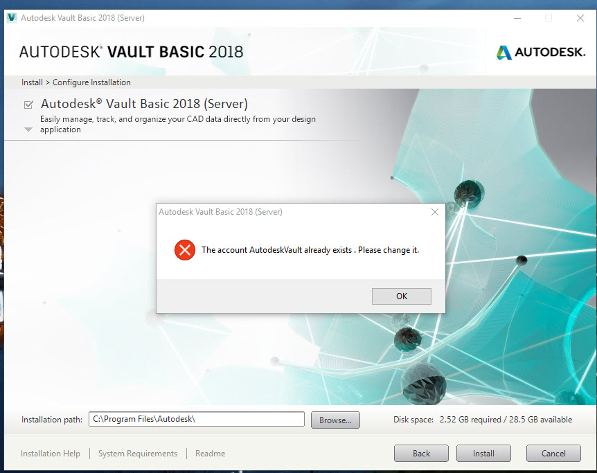 Solved: New Vault 2018 Install, ADMS will not launch. - Autodesk Community