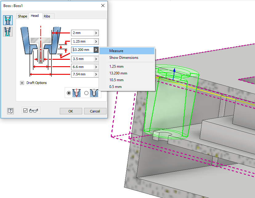 Solved: Inventor 2018 Boss Feature With Ribs Securing Top Cover ...