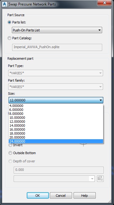 C3D 2017 - swap multiple pressure network parts? - Autodesk Community