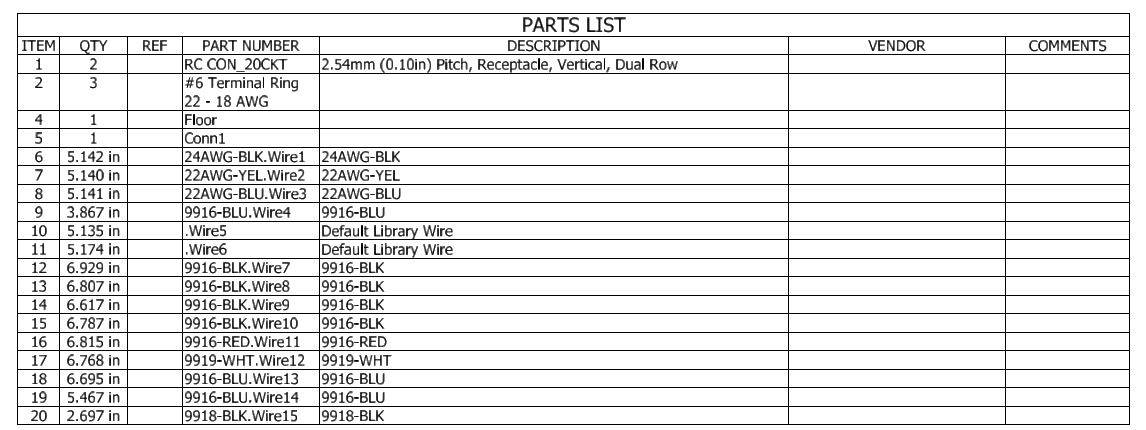 Solved: Wire properties in drawing parts list - Autodesk Community