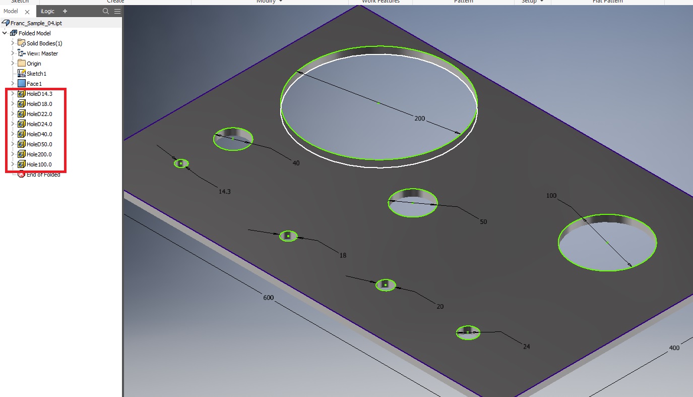 Solved: ilogic to convert circles to holes - Autodesk Community