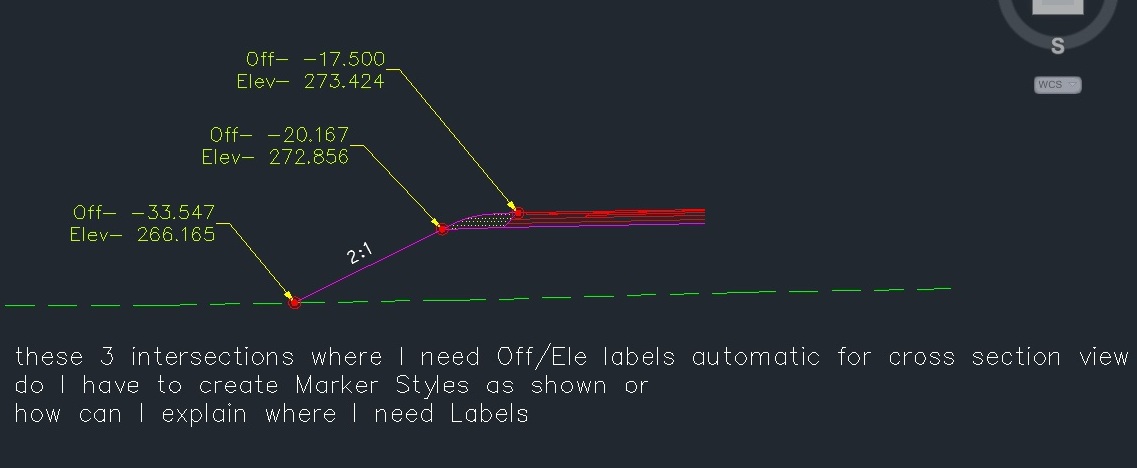 Offset / Elevation Labels for cross section where I need - Autodesk ...