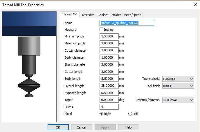 Single point thread mill - Autodesk Community