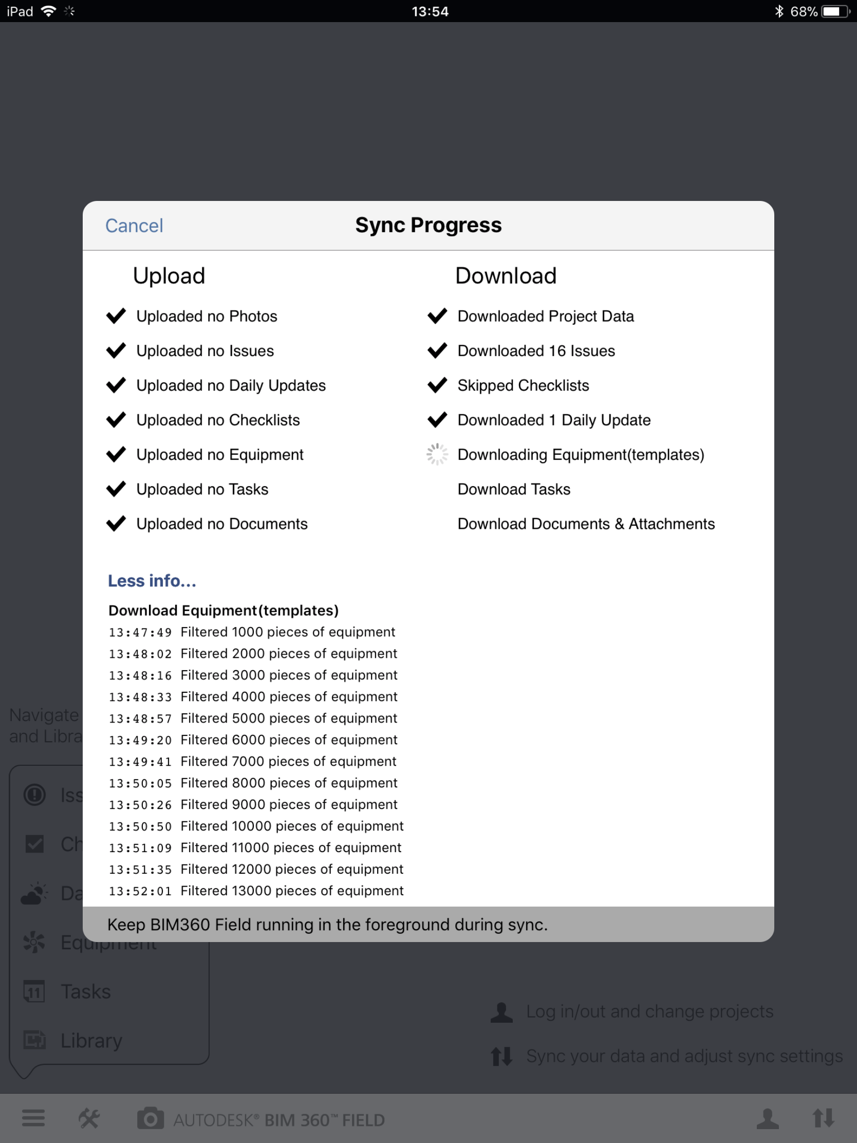 Solved: Equipment sync issue - Autodesk Community