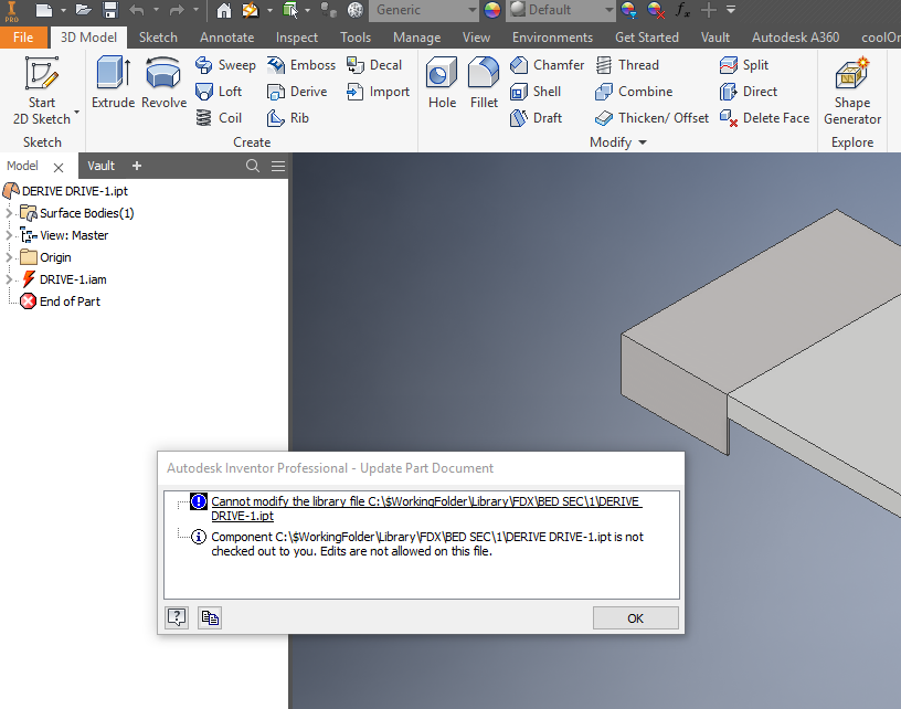Derive Parts not linking when moved - Autodesk Community