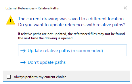 Solved: AutoCAD 2018 - Update Relative Paths dialog - Autodesk Community