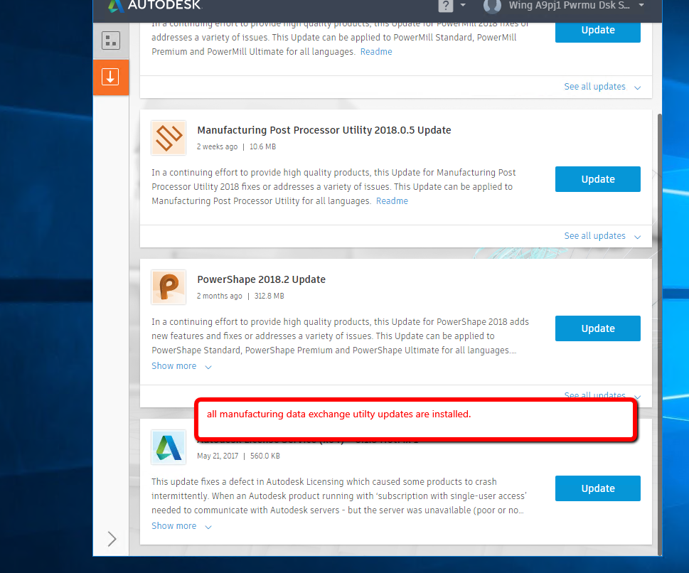AUTODESK Manufacturing Data Exchange Utility update 2018.1.1 failed - Autodesk Community