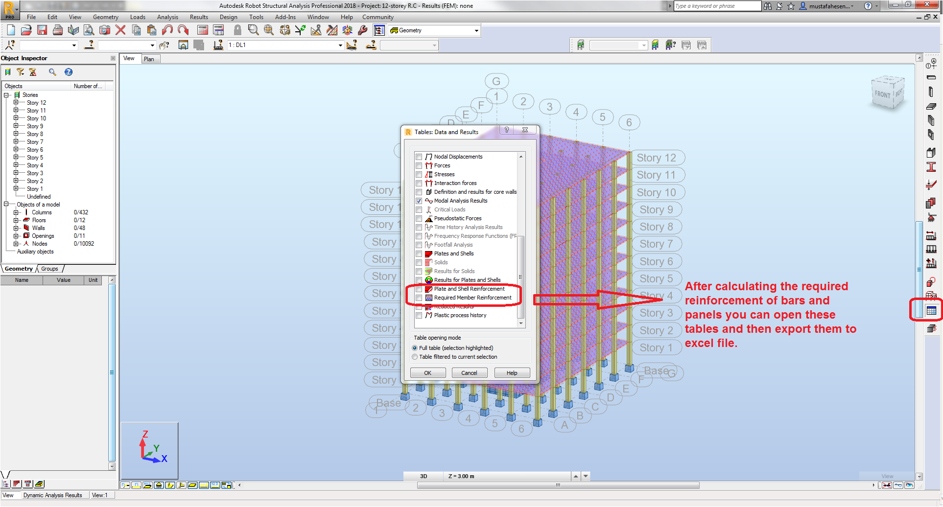 Solved: How to get Required reinforcement Results whit load combo in word are Exel - Autodesk ...
