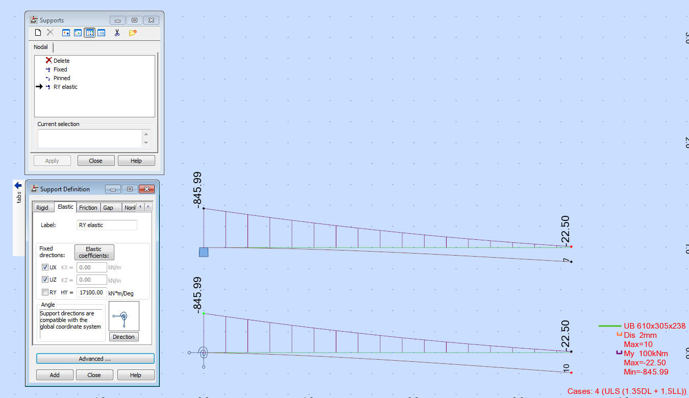 Rotational spring support: Incorrect moment? - Autodesk Community