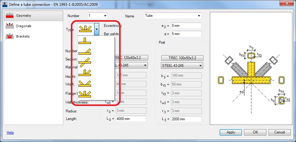 Diagonal bracing connections in RSA. - Autodesk Community