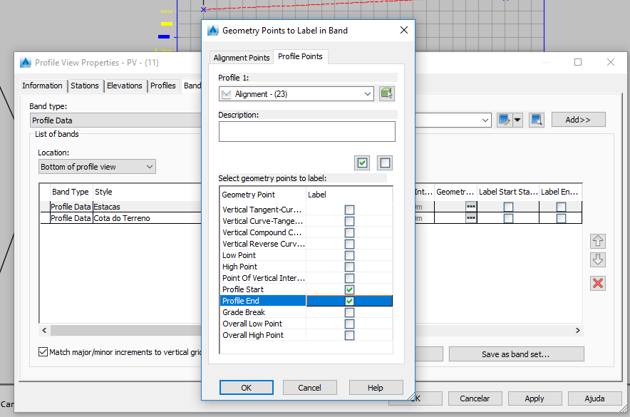 Profile View-Horizontal Geometry - Autodesk Community