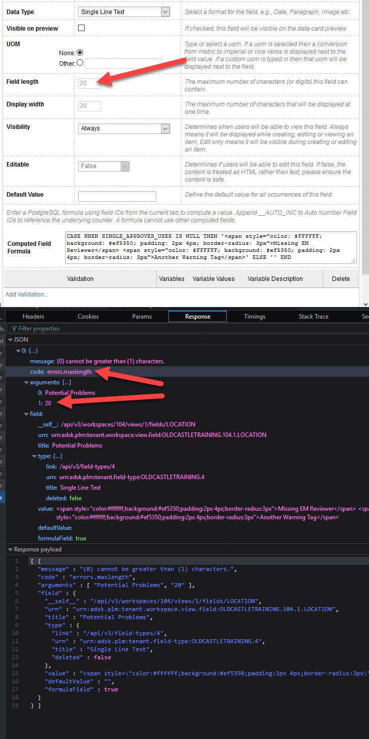 Solved: Modern UI Enforcing Field Length in Calculated Fields - Autodesk Community