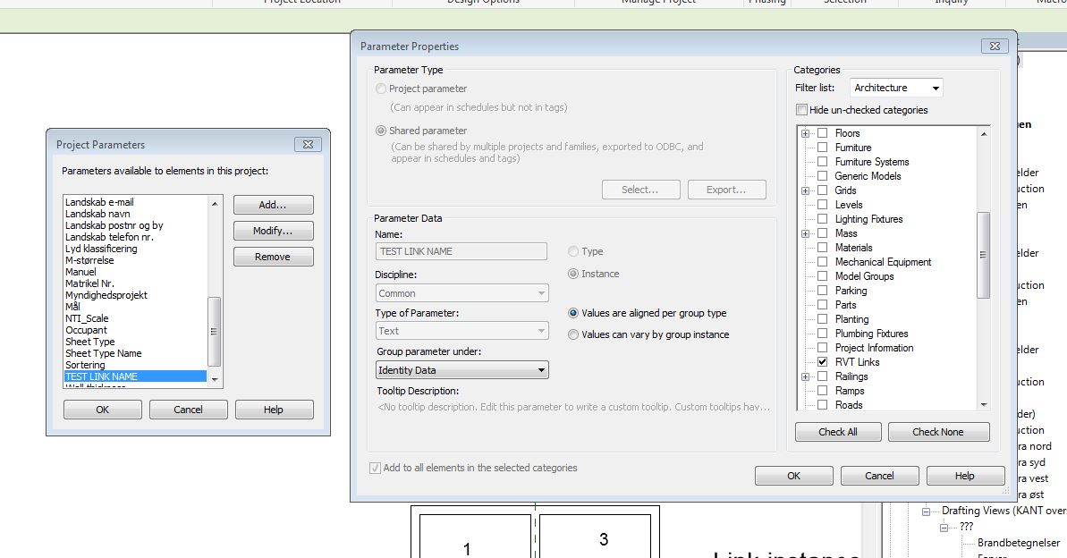 Instance parameter on links for use in room schedule. - Autodesk Community