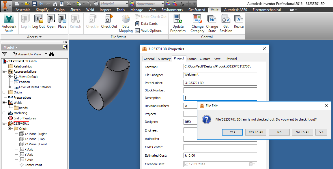 vault status and check out from bom - Autodesk Community