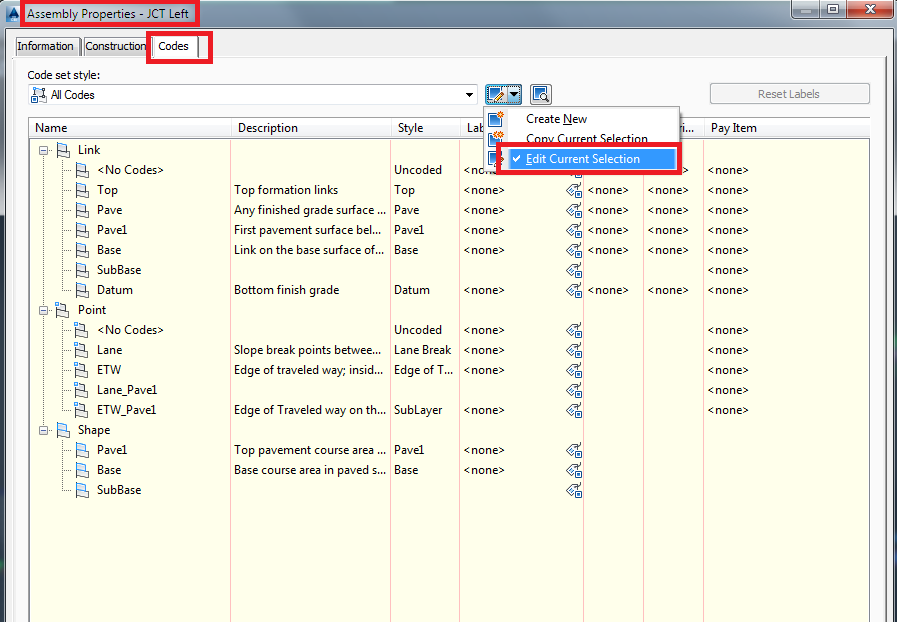 Change Labeling in Corridor Section Editor - Autodesk Community