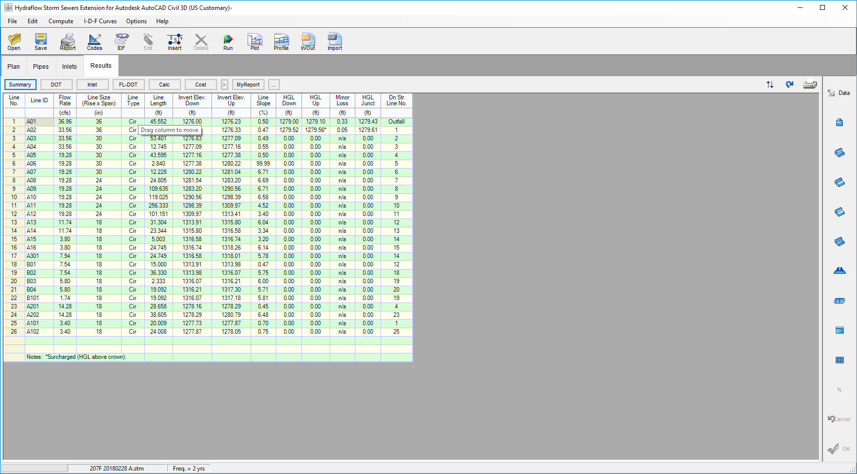 Solved: Hydraflow Storm Sewers HGL problem - Autodesk Community
