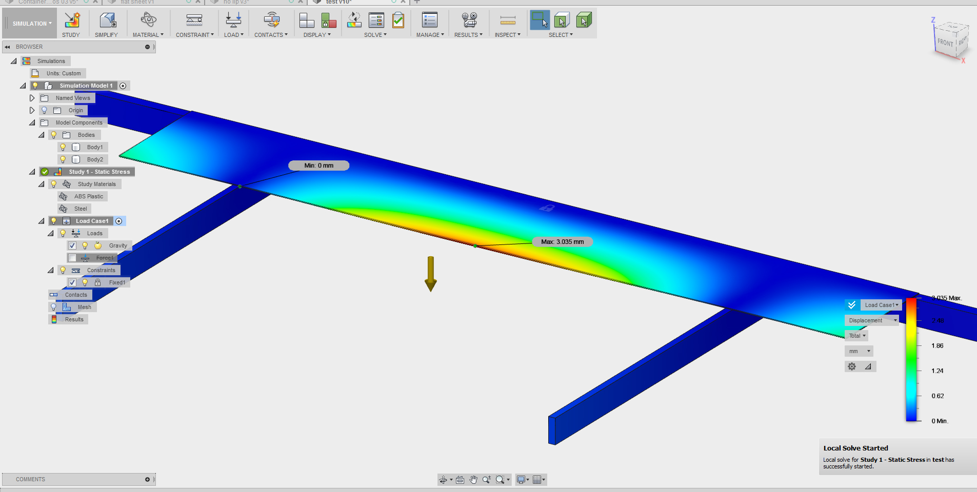 Fusion Simulation result not mirroring real world results - Autodesk ...