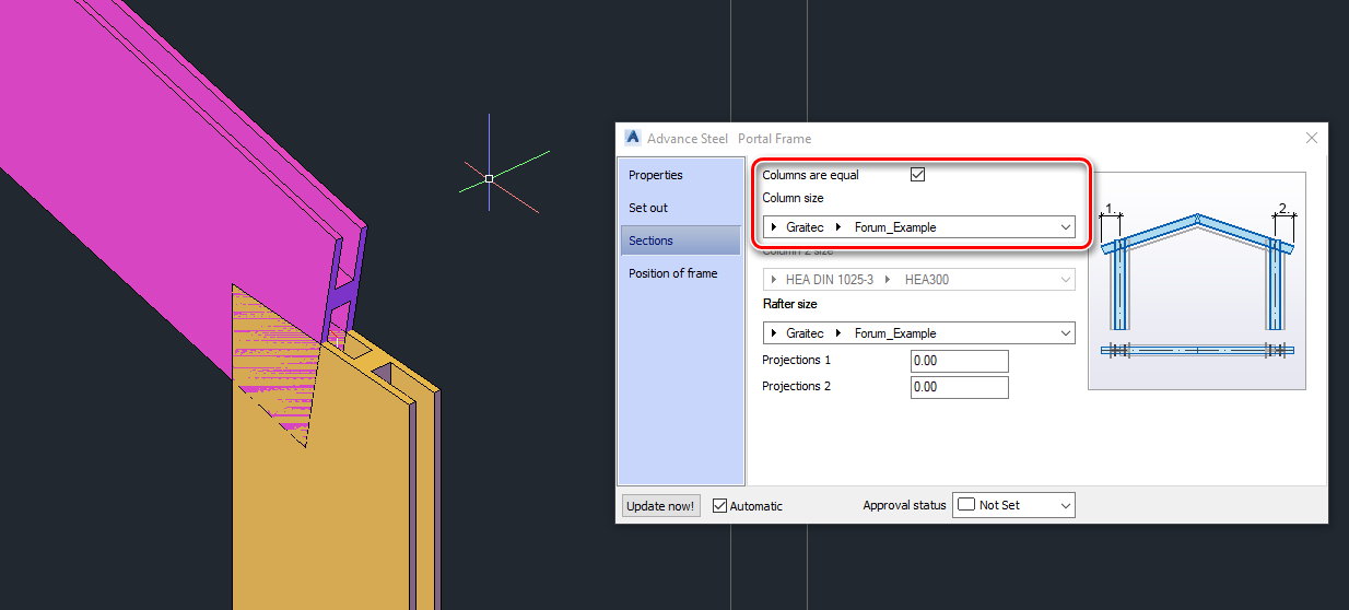 Solved: How can I add my user section to Gable Frame section? - Autodesk Community