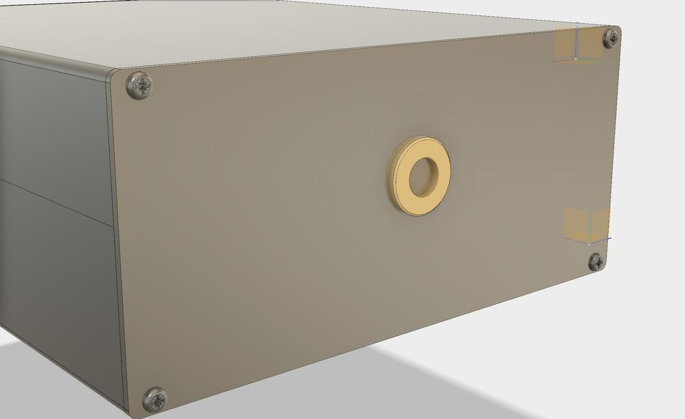 Solved: How to make a hole centred to a different object. - Autodesk ...