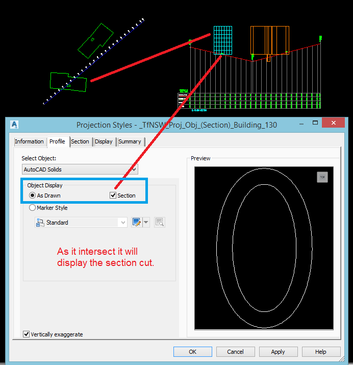 Solved: Project horizontal intersecting objects onto profile views - Autodesk Community