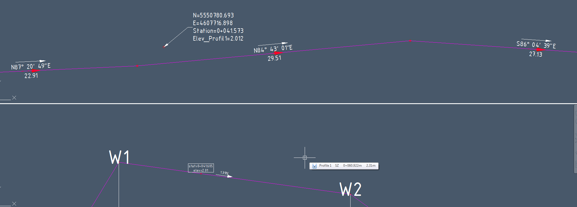 Solved: Project details or objects in profile view, onto horizontal ...