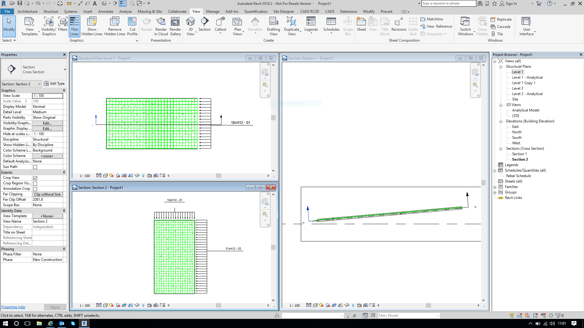 Multi-Rebar Annotation could work for rebar at an incline in plan view. - Autodesk Community