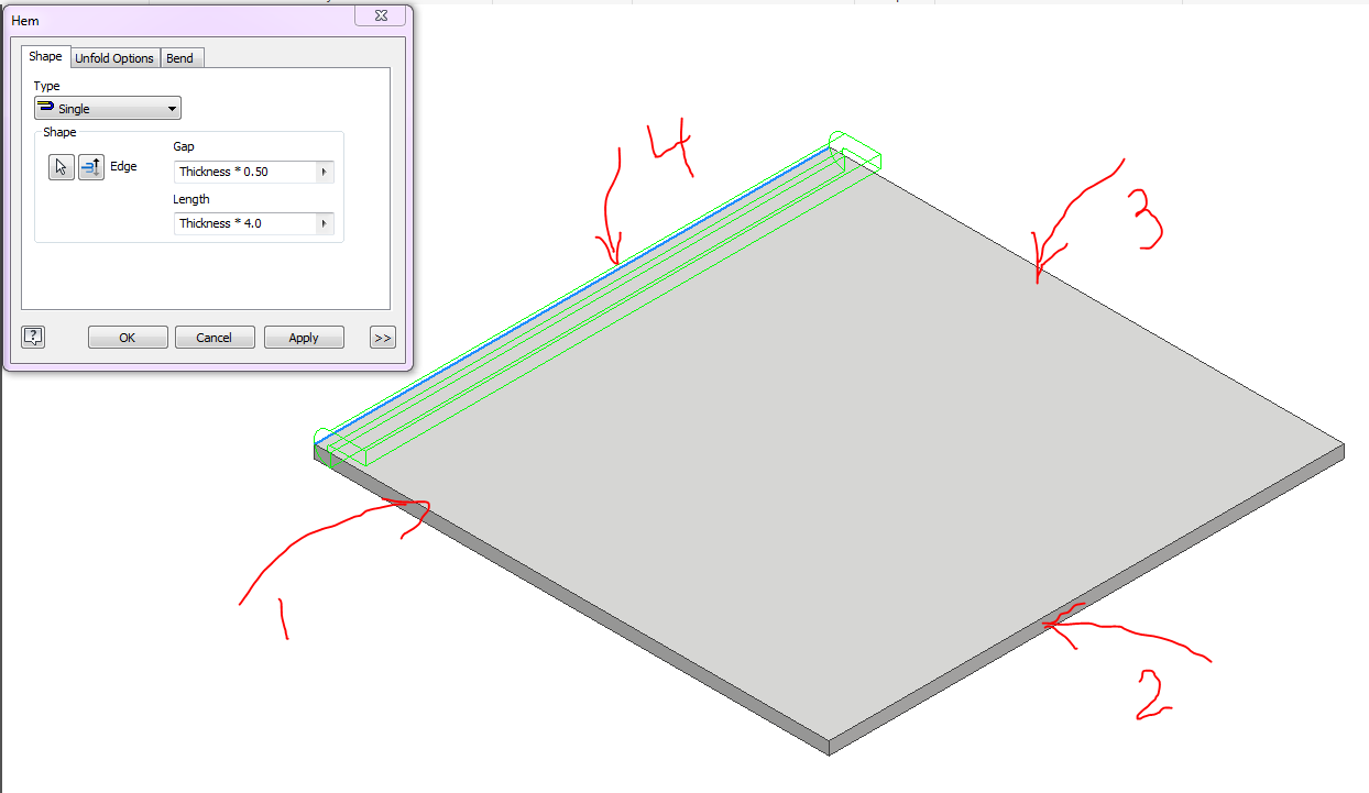 Sheet Metal - Hem for Multiple Edges - Autodesk Community