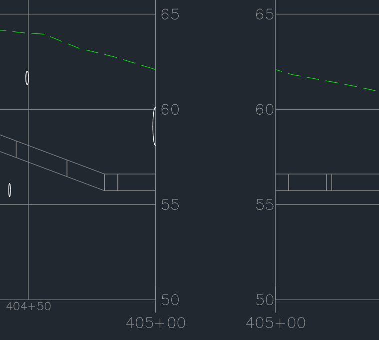 Solved: Crossing pipes at match lines don't appear in both profile ...