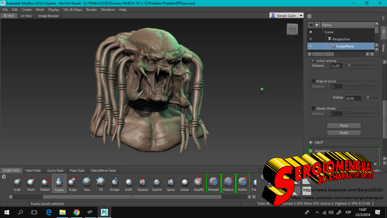Predator Dynamic Tessellation Sculpt by Sergio Mengual - Autodesk Community