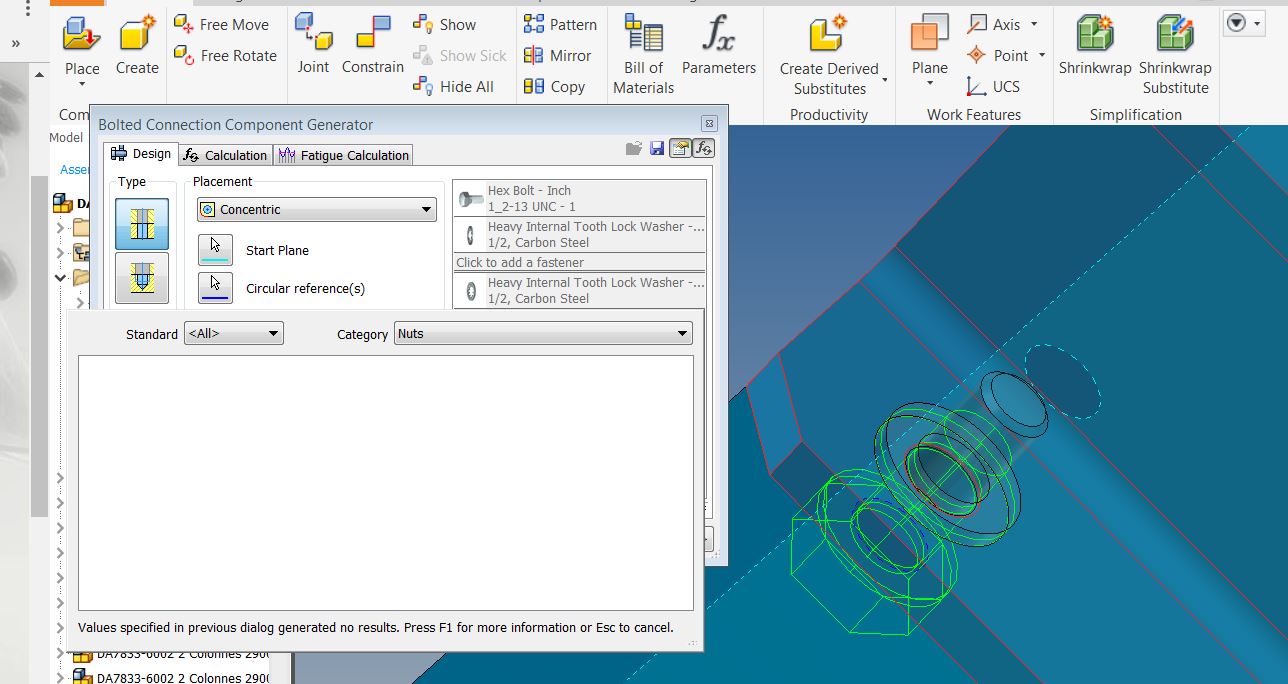 Solved: inventor pro 2018 - Bolted connection, nuts don't show - Autodesk Community